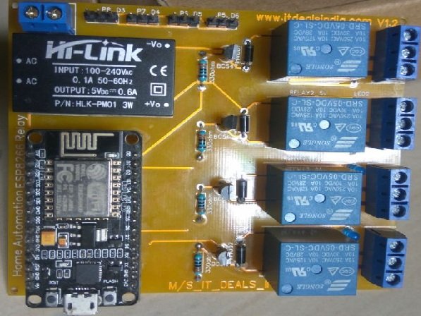 ESP8266 4-Channel Relay Module Home Automation Project - Hackster.io