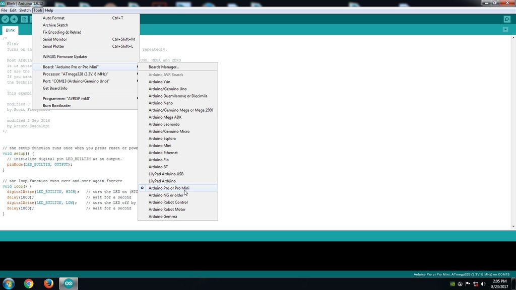Program Pro Mini With Arduino