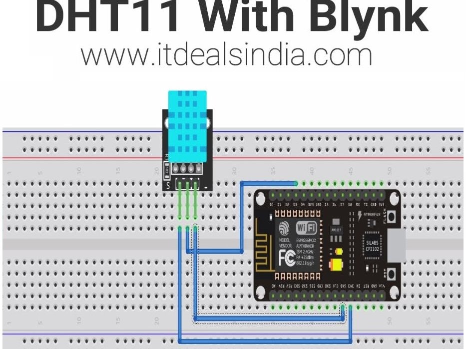 Dht11 And Nodemcu With Blynk Hackster Io Esp8266 Projects Arduino Eroppa