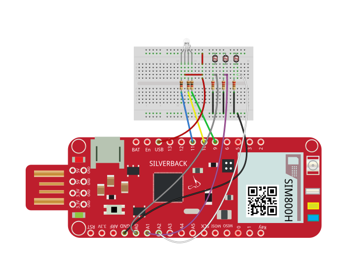 Color Mixing Lamp Using Ldr Rgb Led And Surilli Gsm