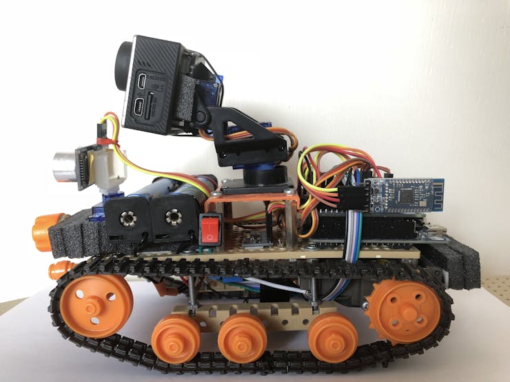 Arduino Robot w/ GoPro and FPV iPhone Control via Bluetooth - Hackster.io