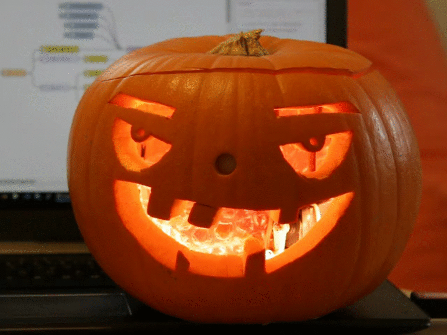Scary IoT Pumpkin with Motion-Triggered Servo - Hackster.io
