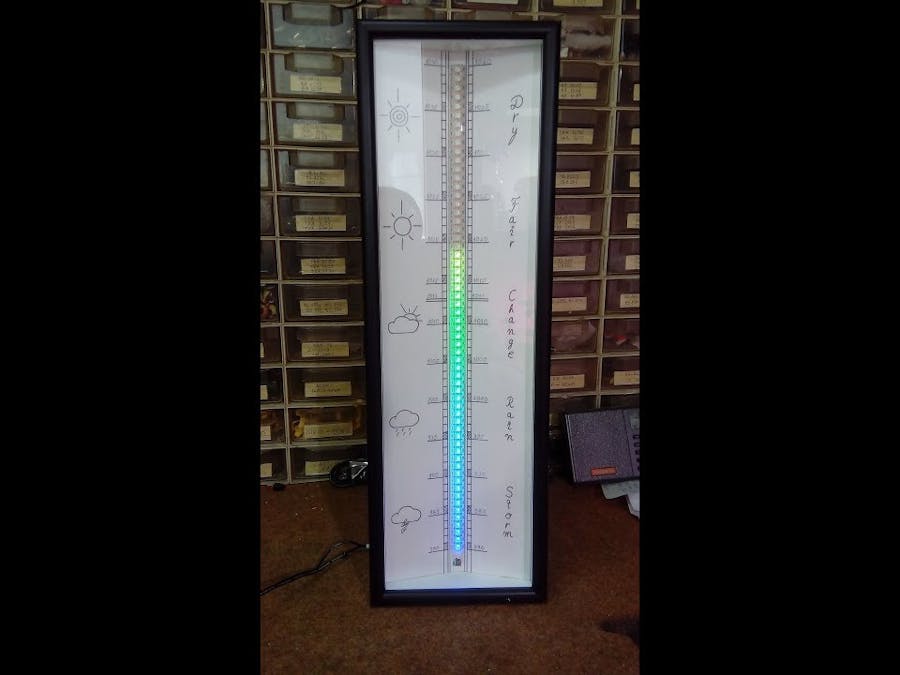 Arduino Analog Style Barometer With Ws2812 And Bmp085 Arduino Project Hub 5699