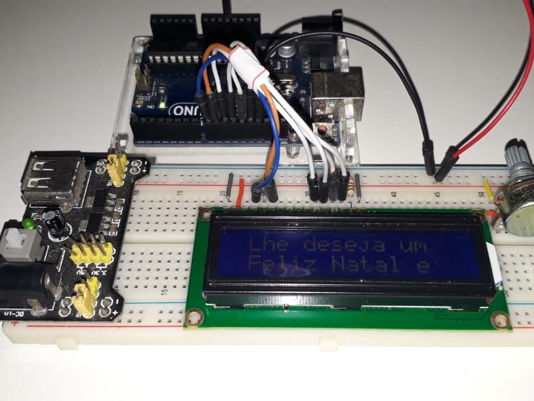 How to Send String for LCD 16x2 with Christmas Message - Hackster.io