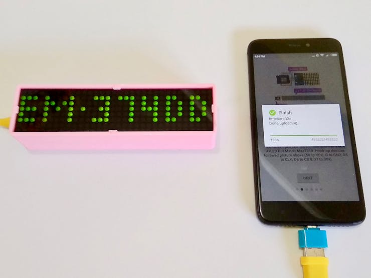 Esp Matrix Iot Smart Clock Dot Matrix Use Esp8266 