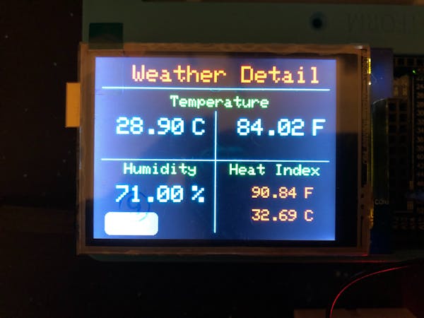 Weather Station General And Detail Screen Arduino Project Hub