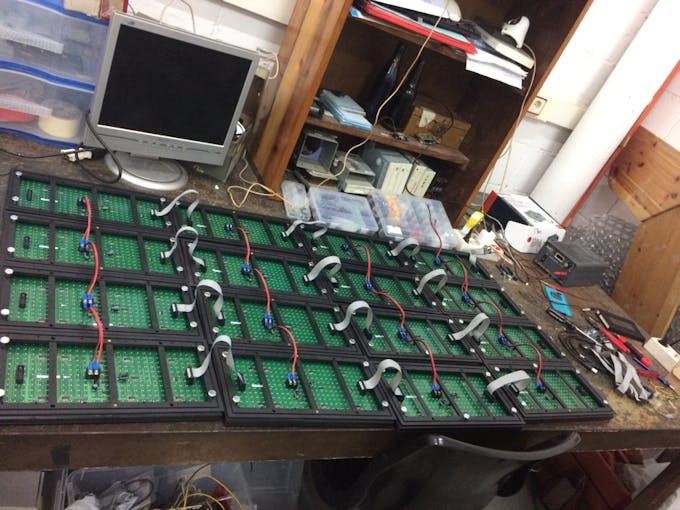 P10 Led Panel Matrix Configured Wirelessly Arduino Project Hub
