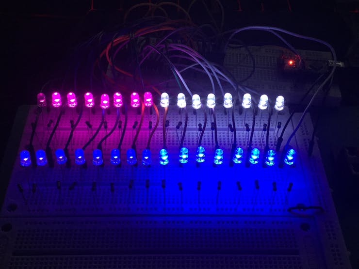 3 Pins, 32 LEDs, 4 Shift Registers [74HC595] - Hackster.io