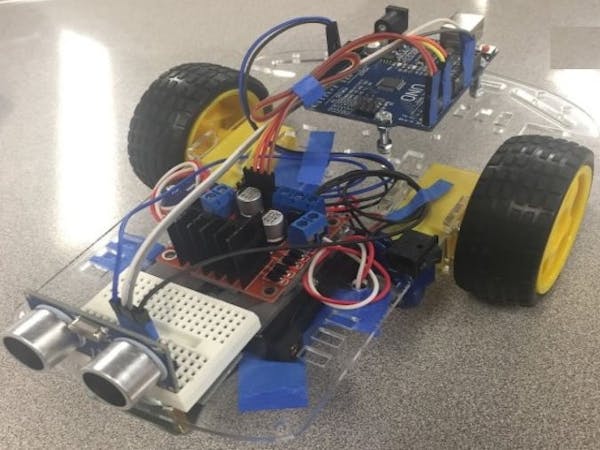 Vehículo controlado por sensor de ultrasonidos - Arduino Project Hub