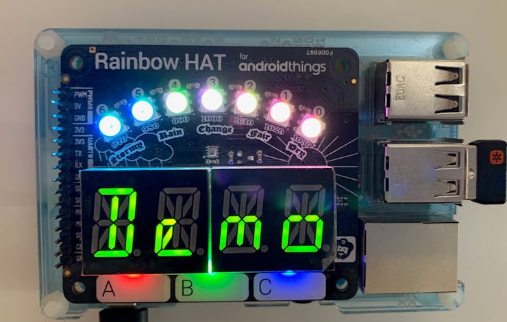 HomeBear. Rainbow - Windows 10 IoT Core + Pimoroni RainbowHAT - Hackster.io