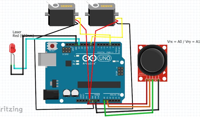 How To Make A Laser Turret For Your Cat Arduino Project Hub