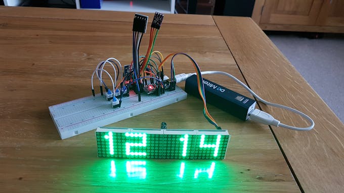 Led Matrix Ntp Clock With Ds3231 Bme280 Bh1750 And Esp01 Arduino Project Hub