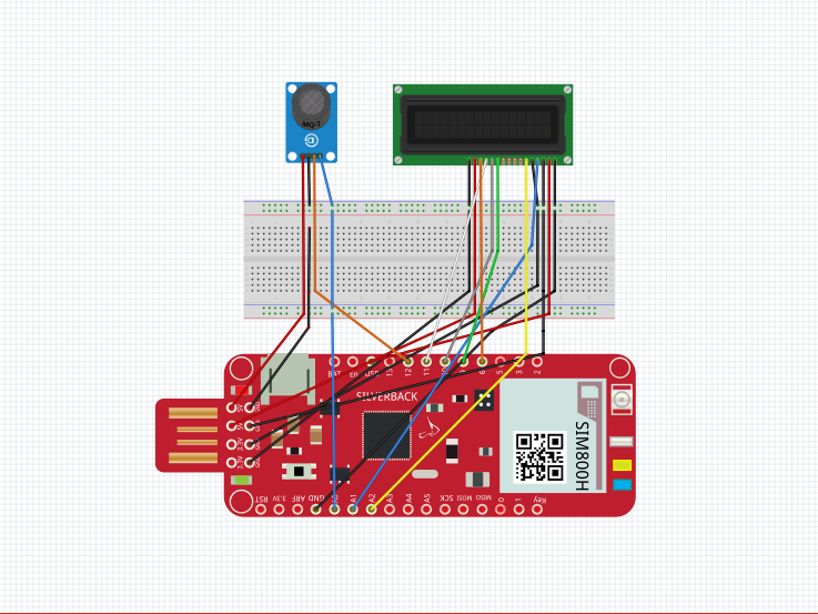 Integration of Surilli GSM with MQ7 and 16x2 LCD - Hackster.io