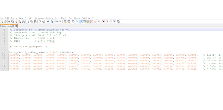Google Chrome Dinosaur Game on 3.4" TFT - Hackster.io