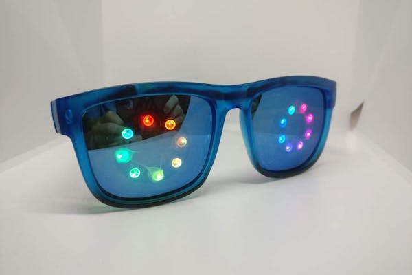 Psychedelic Smart Glasses with WS2812 Rings - Hackster.io