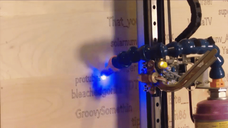 This Huge Wall-Mounted Laser Engraver Commemorates Twitch Subscribers ...