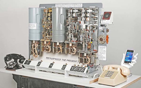 Vintage-Style Telephone PBX Displays Digits Electromechanically ...
