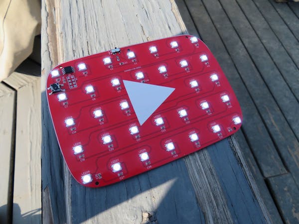 YouTube Play Button Simulated in LEDs - Hackster.io