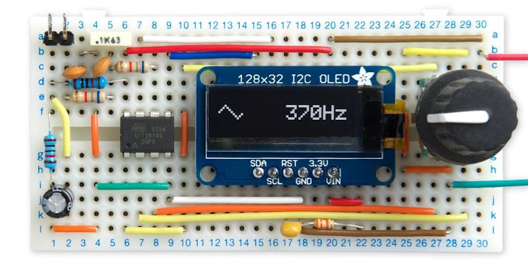 ATtiny85 Function Generator with OLED User Interface - Hackster.io