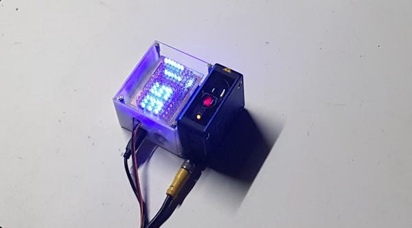 Industrial Distance Sensor Controls a Bright Blue LED Display - Hackster.io
