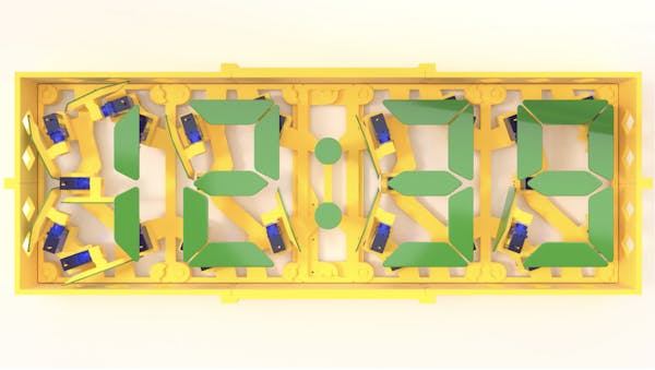 Fully 3D-Printed 7-Segment “Digital” Clock Driven by 28 Servos ...