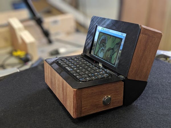 This Tiny Raspberry Pi Laptop Is Handmade From Wood - Hackster.io