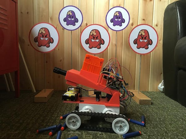 FRED-209: A Raspberry Pi-Powered, 3D-Printed Nerf Tank - Hackster.io