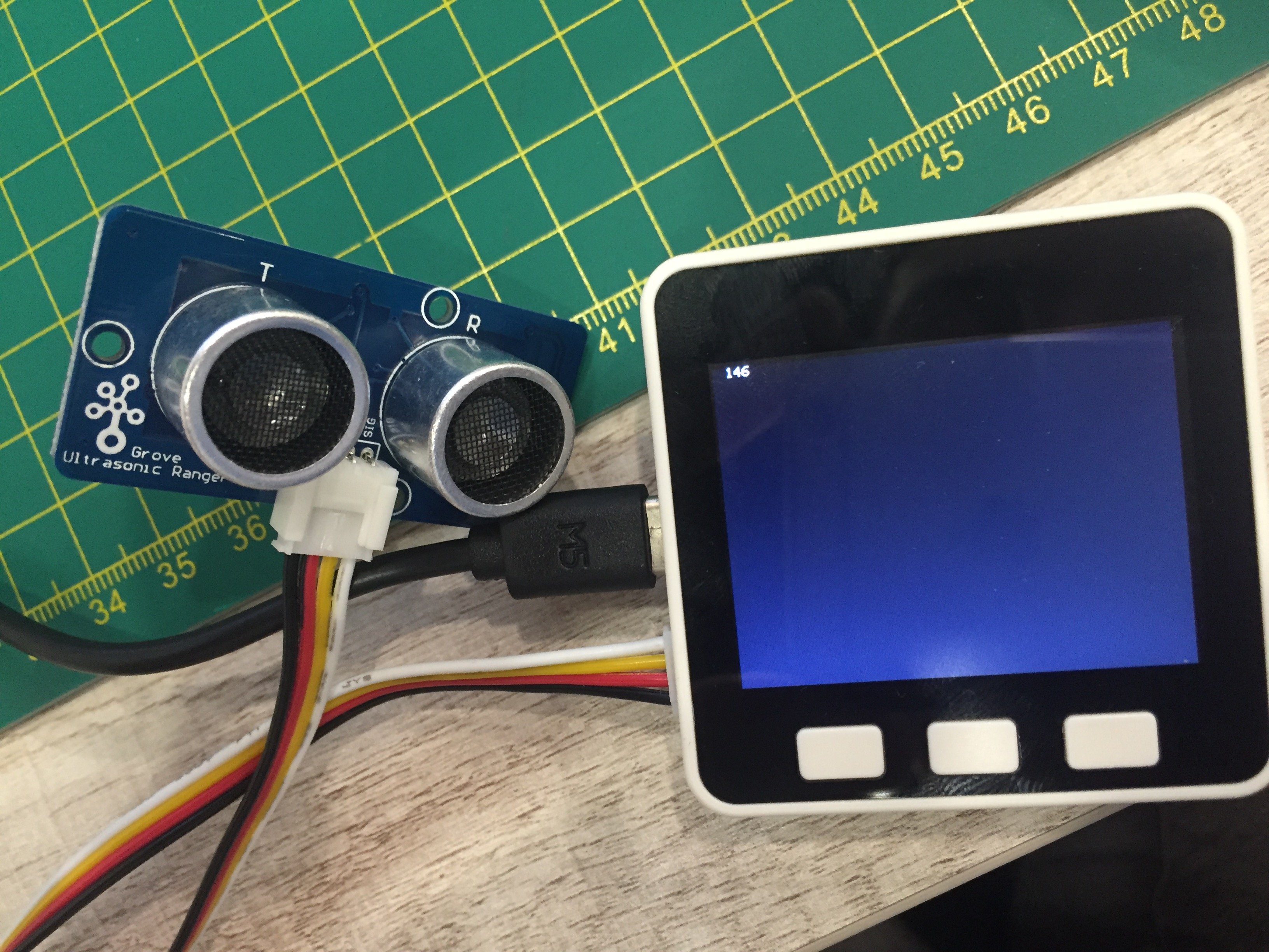 Grove Ultrasonic Sensor with M5Stack - Hackster.io