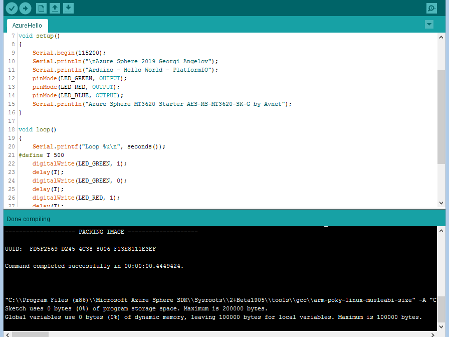 Arduino IDE for Azure Sphere - Hackster.io