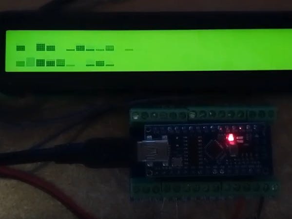 2 X 16 Band Audio Spectrum Analyzer With Lcd Arduino Project Hub