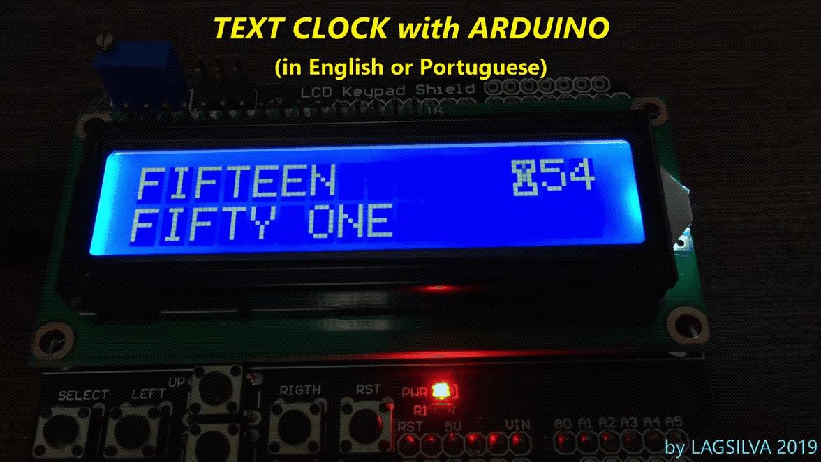 Text Clock Bilingual (EN+PT) with Arduino - Hackster.io