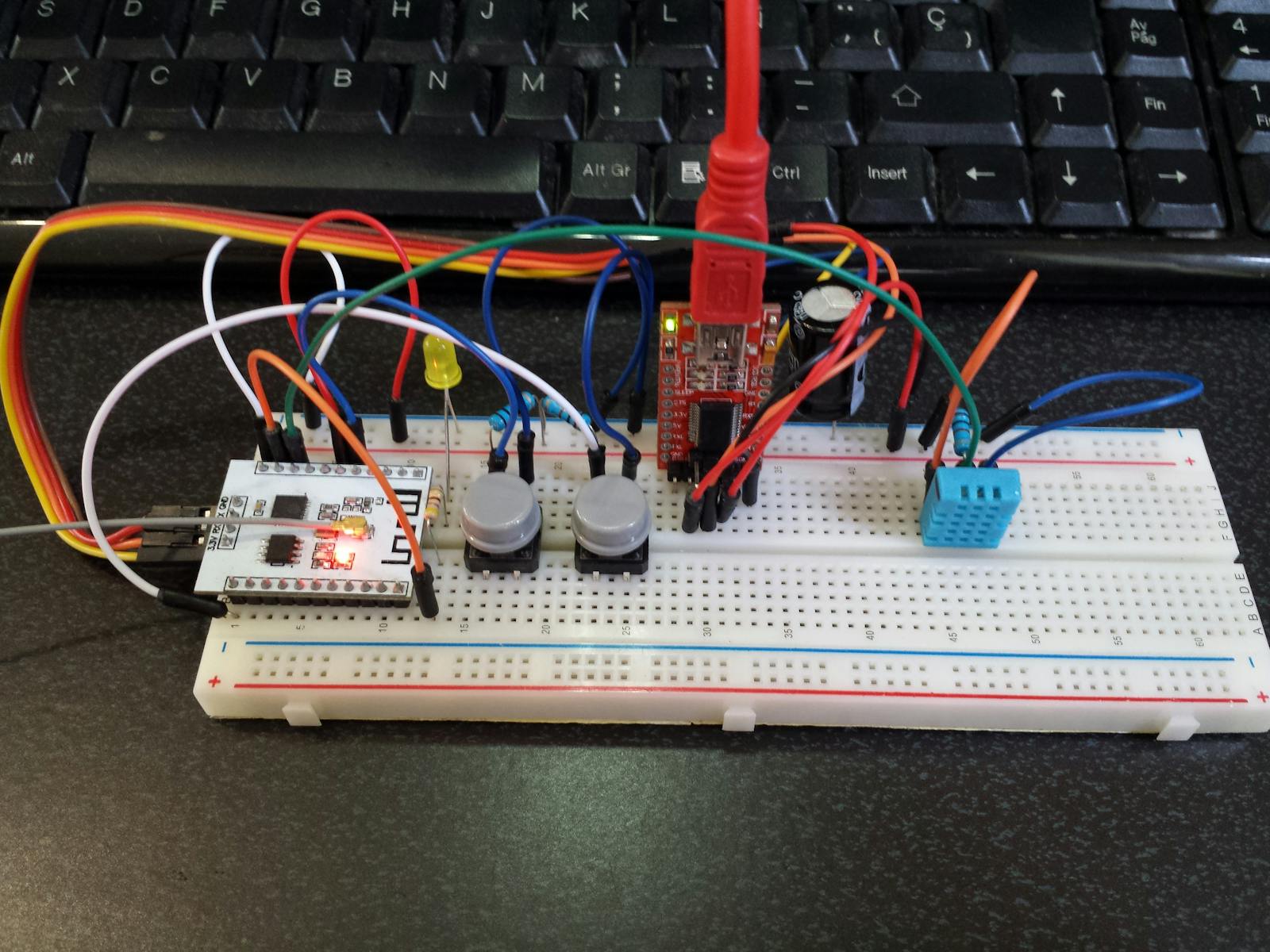 Esp 201 Esp8266 Temperature And Humidity Web Server