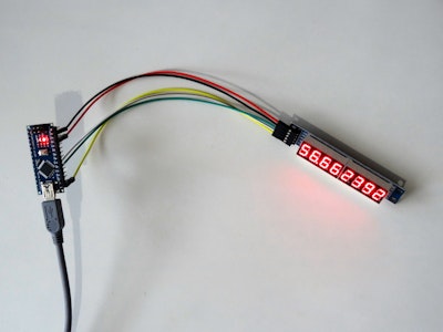 Arduino Nano: Analog 7 Segment MAX7219 Display with Visuino - Hackster.io