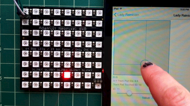 iPhone controlled NeoPixel sketchpad - Hackster.io