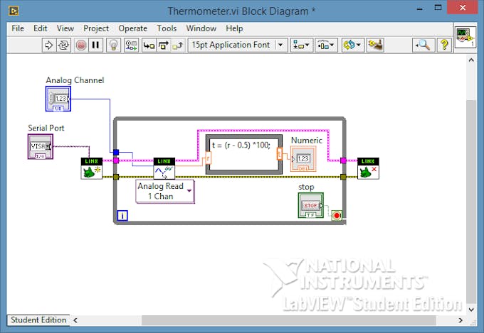Arduino Labview P2 Reading Analog Input Arduino Project Hub
