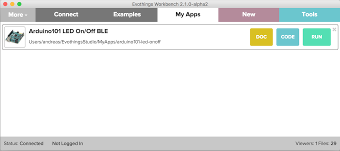 Build your own app that connects to Arduino/Genuino 101 - Hackster.io