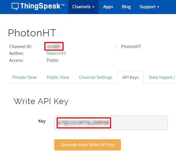 Particle Photon And Thingspeak 
