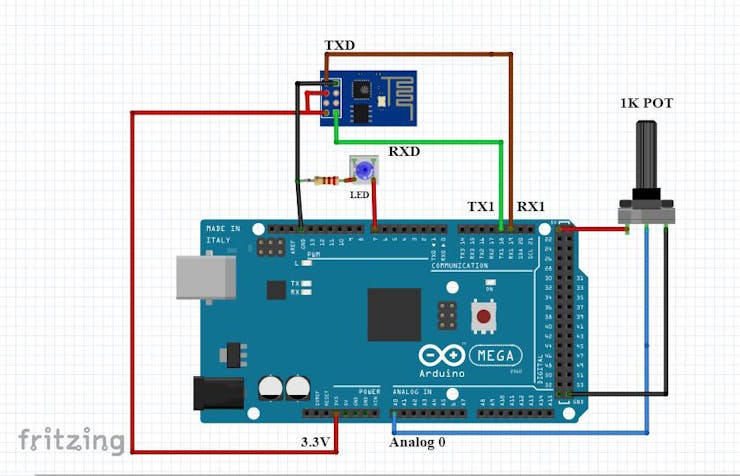 Connecting Esp8266 01 To Arduino Unomega And Blynk