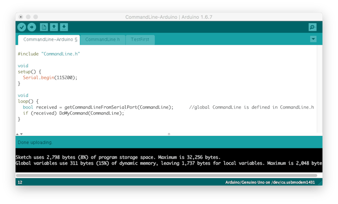 Simple Command Line Interface Arduino Project Hub